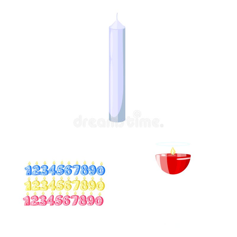 Vector Design of Light and Wax Symbol. Collection of Light and Ceremony ...