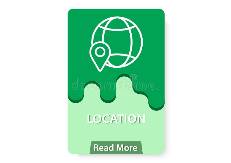 Global Location Banner Outline Icon Stock Vector - Illustration of ...