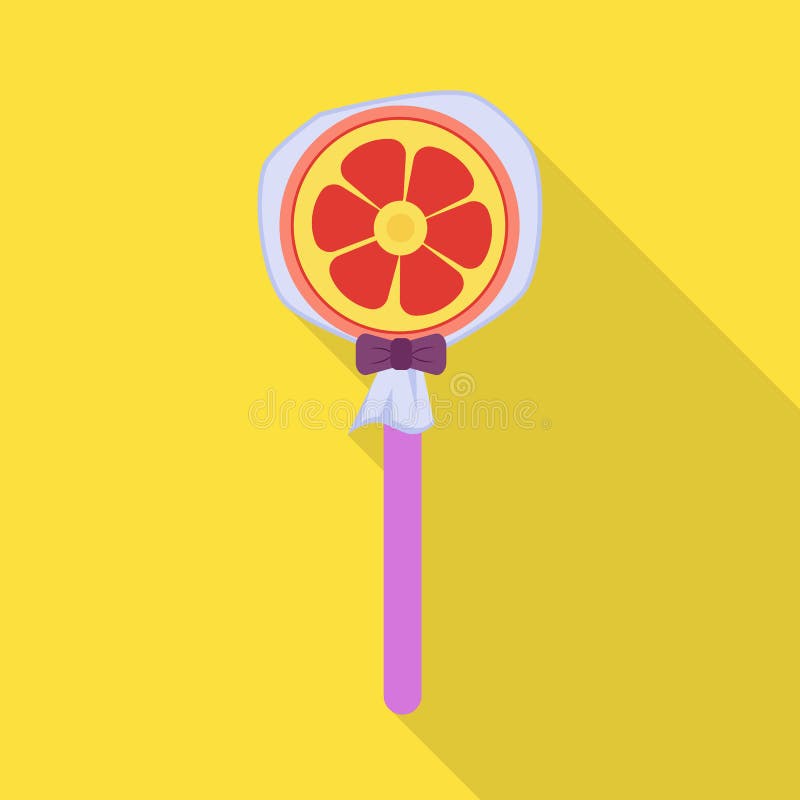 Isolated Object of Lollipop and Circle Sign. Graphic of Lollipop and ...