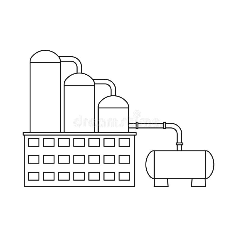 Vector Design of Manufactory and Buildings Logo. Set of Manufactory and ...