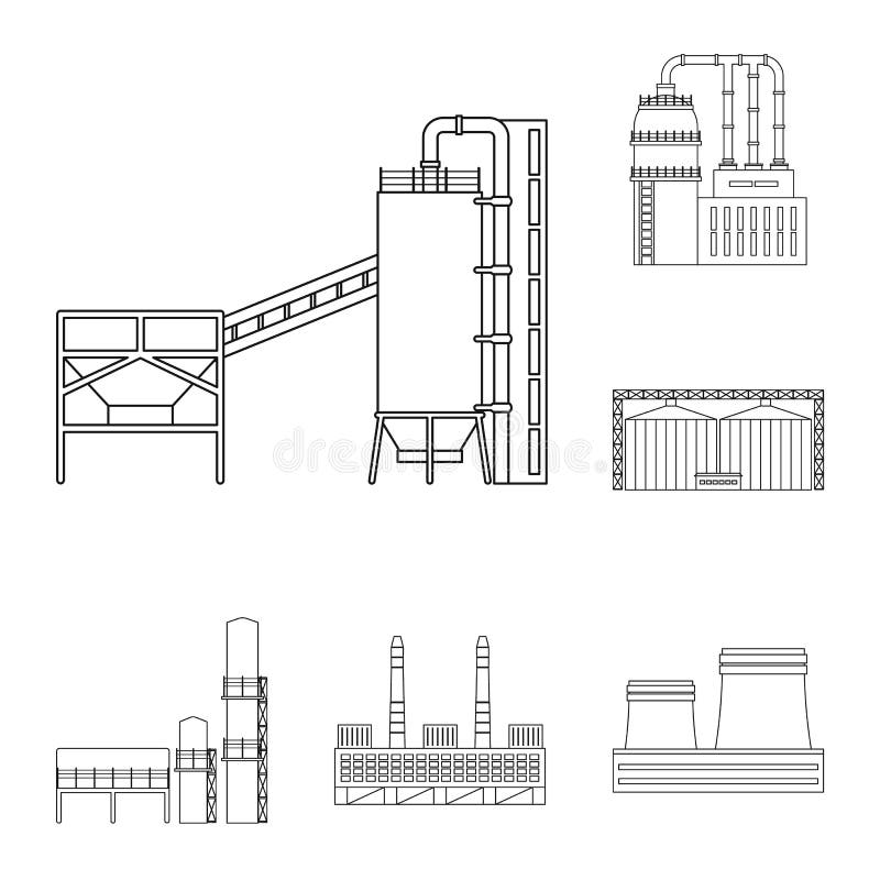 Vector Design of Manufacturing and Company Icon. Set of Manufacturing ...