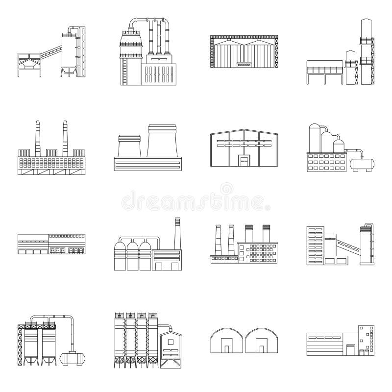 Vector Design of Manufacturing and Company Logo. Collection of ...