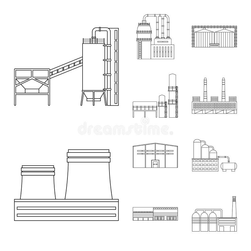 Vector Design of Manufacturing and Company Logo. Set of Manufacturing ...