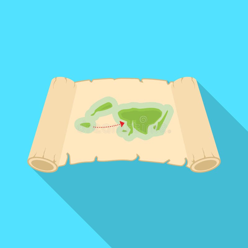 Vector Design of Map and Paper Logo. Collection of Map and Treasure ...