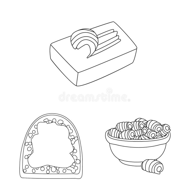 Isolated Object of Margarine and Cholesterol Icon. Collection of ... Isolated Object of Margarine and Cholesterol Icon. Collection of ...