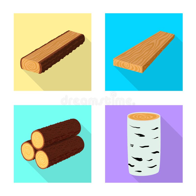 Vector Design of Material and Nature Logo. Collection of Material and ...