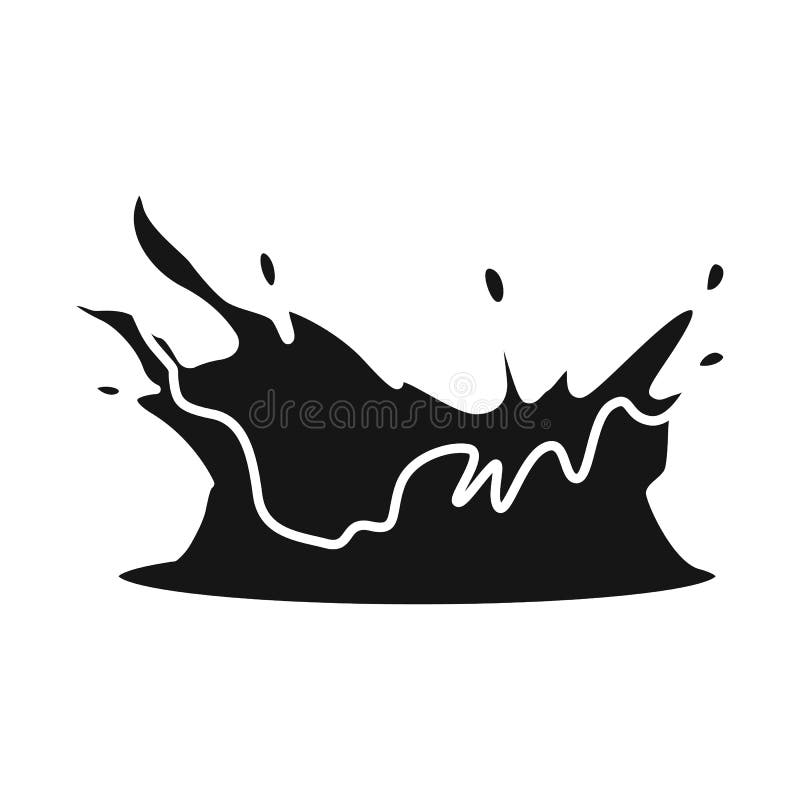 Vector Design of Milk and Splash Icon. Collection of Milk and Flow ...