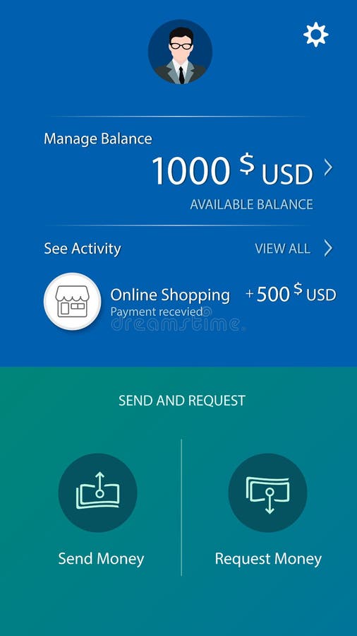 Money balance mobile app stock vector. Illustration of money - 113581202