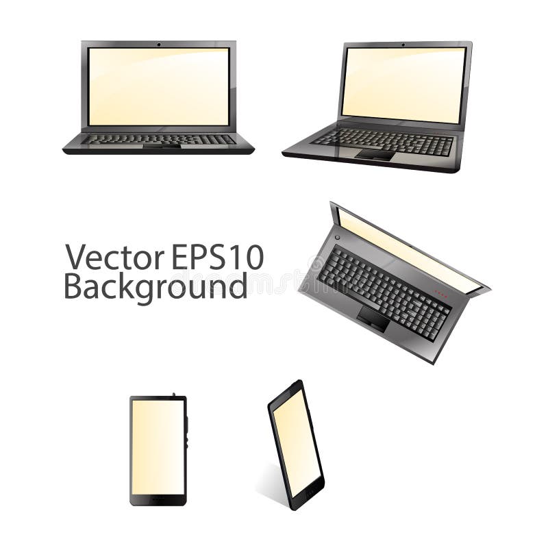 Vector Design Modern Technology Device Computer, Smartphone Stock ...