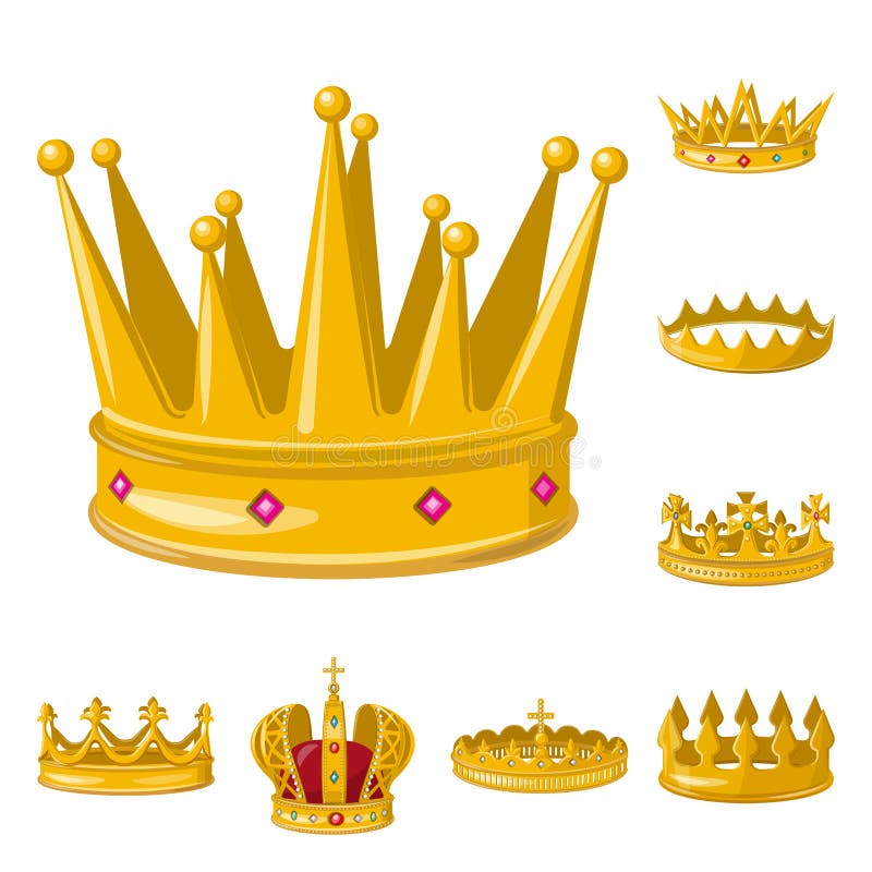 Vector Design of Monarchy and Gold Icon. Collection of Monarchy and ...