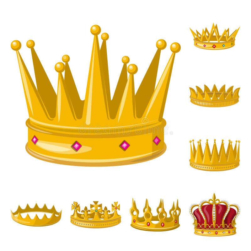 Vector Design of Monarchy and Gold Symbol. Set of Monarchy and Heraldic ...