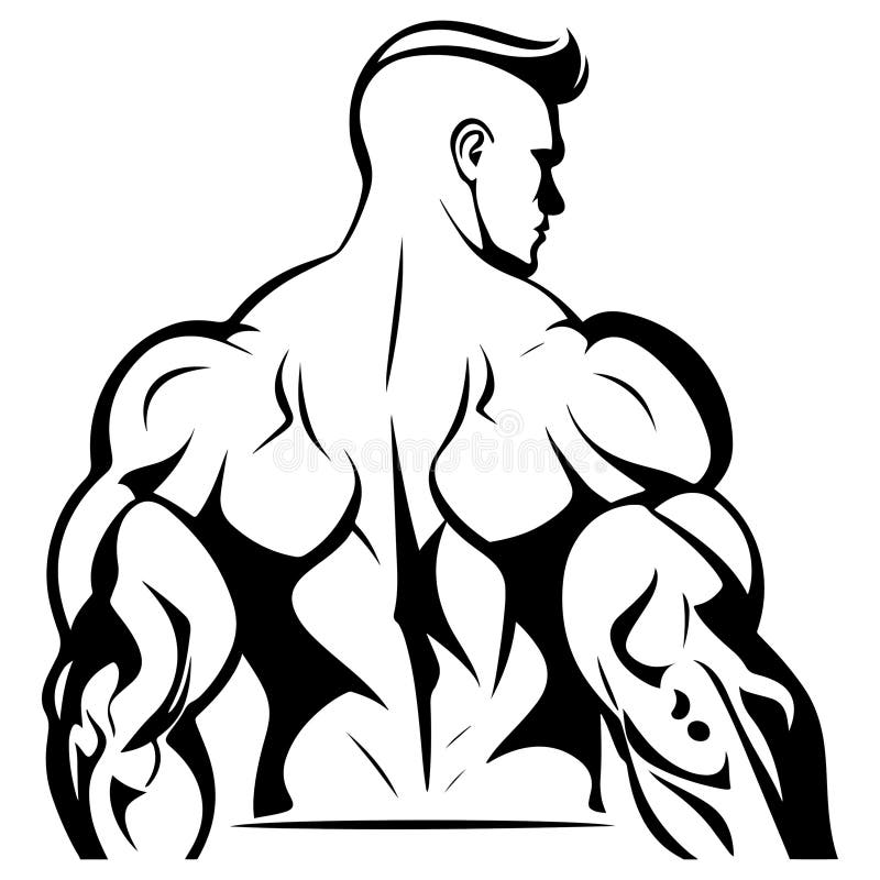 Modern Back Muscles Black White Stock Illustrations – 7 Modern Back ...