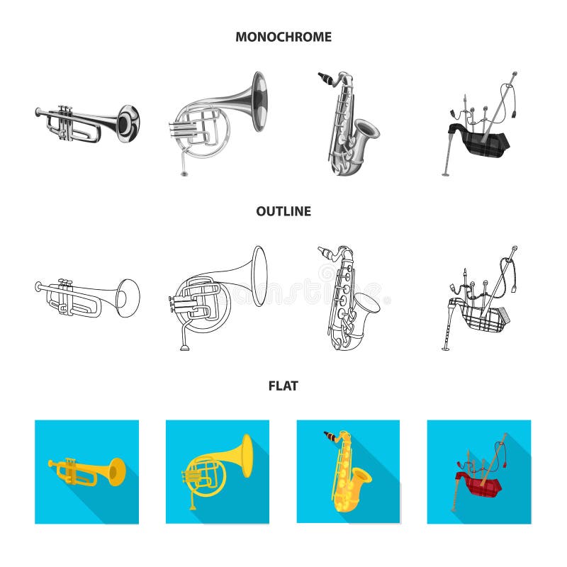 Vector Design of Music and Tune Icon. Set of Music and Tool Stock ...