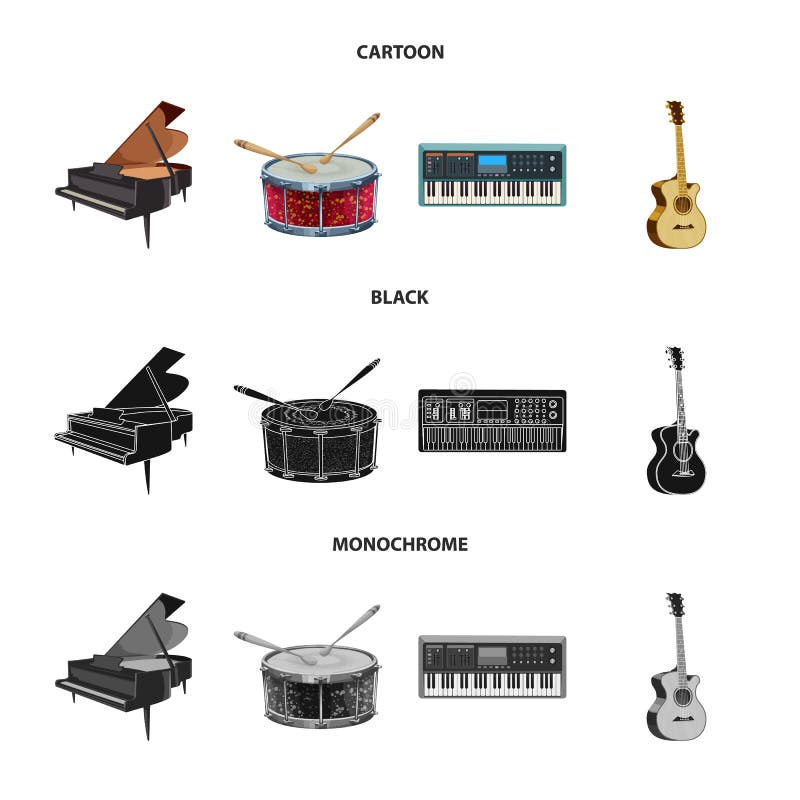 Vector Design of Music and Tune Icon. Set of Music and Tool Stock ...