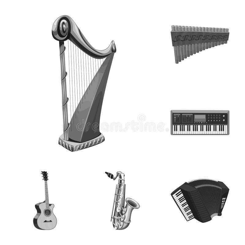 Vector Design of Music and Tune Logo. Collection of Music and Tool ...