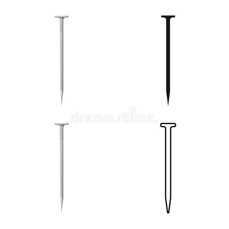 Vector Design of Nail and Instrument Icon. Graphic of Nail and Pin ...