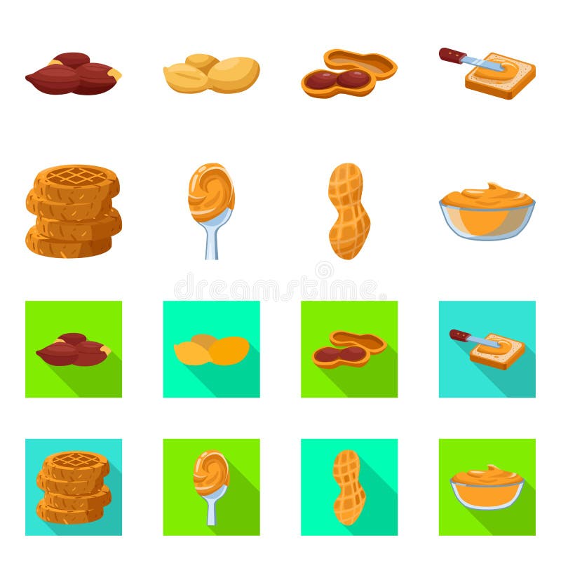 Vector Design of Natural and Seed Logo. Set of Natural and Groundnut ...