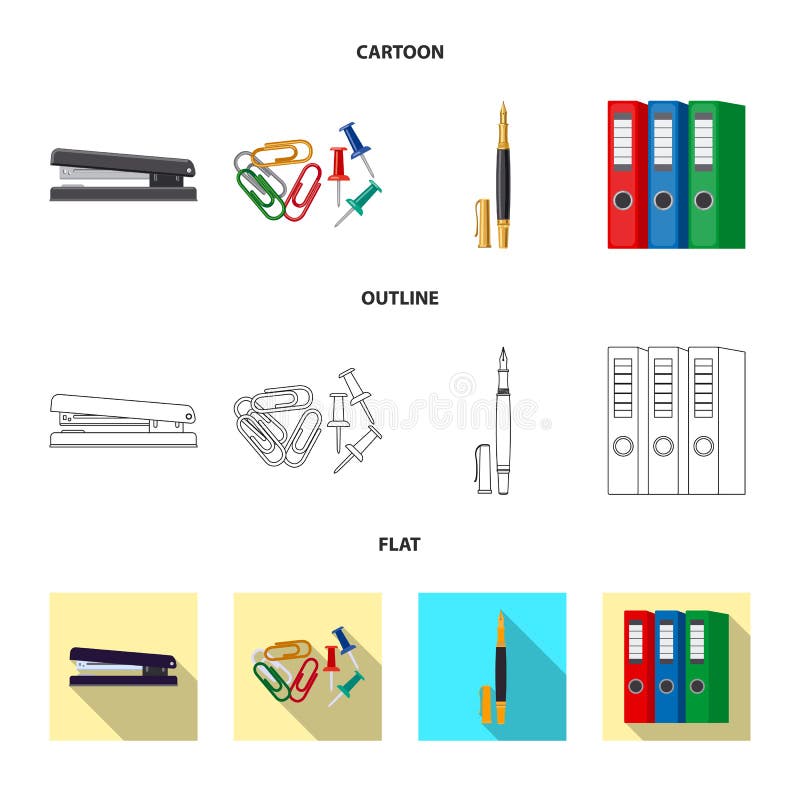 Vector Design of Office and Supply Icon. Collection of Office and ...