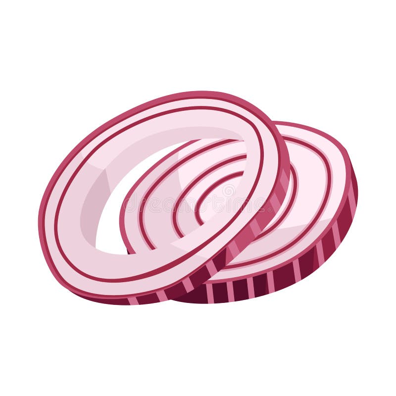 Vector Design of Onion and Slice Logo. Web Element of Onion and Purple ...