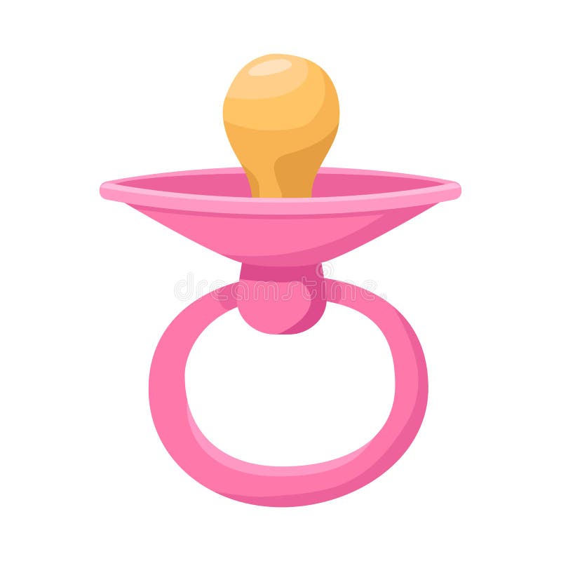 Vector Design of Pacifier and Rubber Icon. Graphic of Pacifier and Pink ...