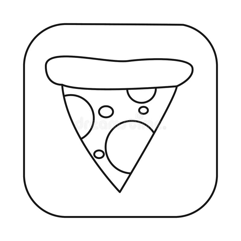 Isolated Object of Package and Pizza Logo. Set of Package and Line ...