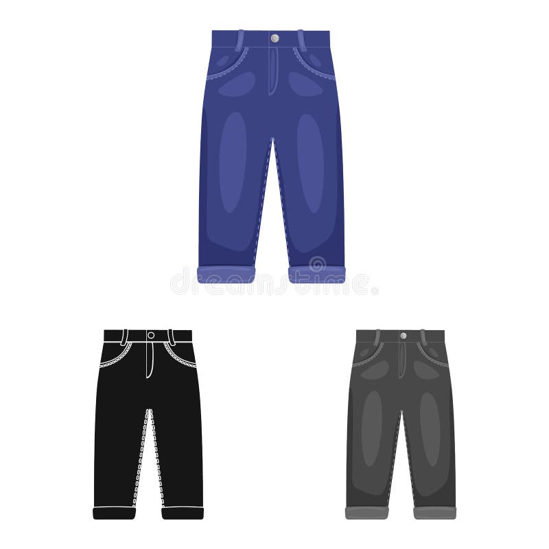 Vector Design of Pants and Boy Icon. Set of Pants and Style Vector Icon ...