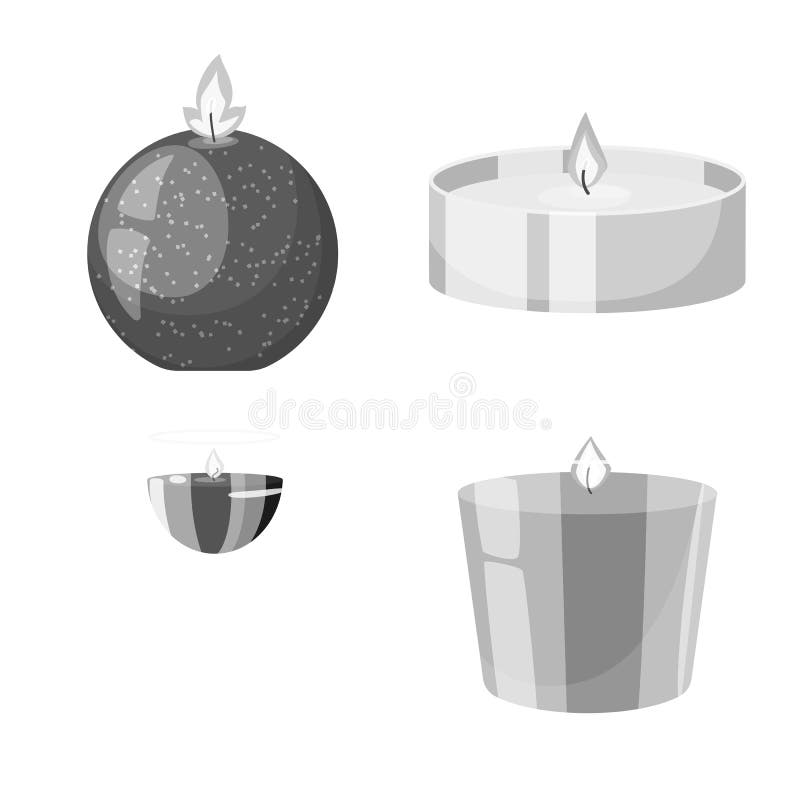 Isolated Object of Paraffin and Fire Logo. Set of Paraffin and ...