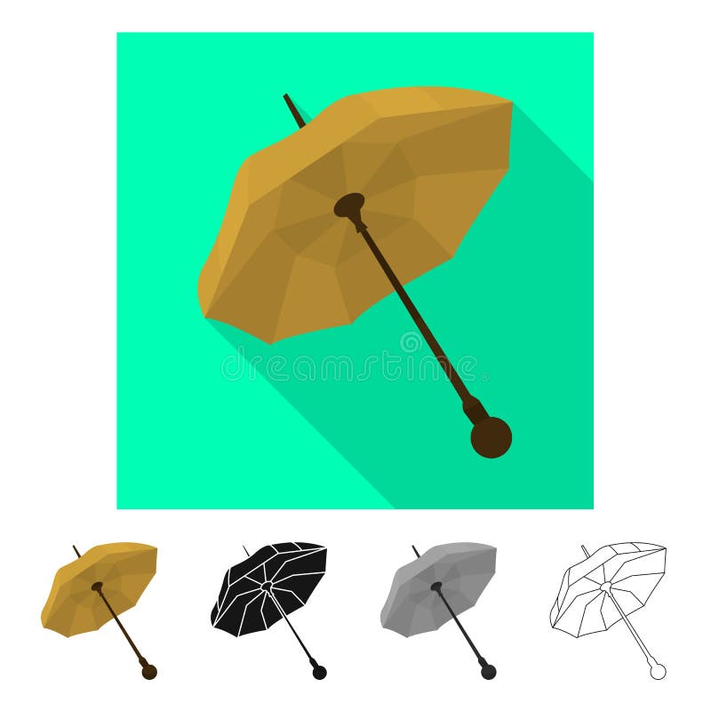 Vector Design of Parasol and Spring Icon. Set of Parasol and Classic ...