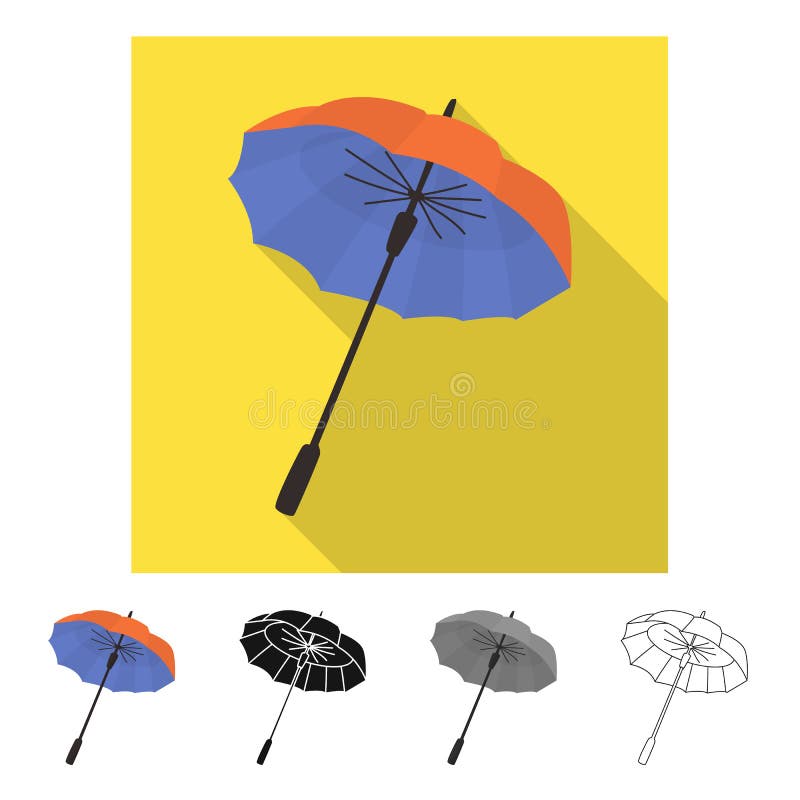 Vector Design of Parasol and Spring Icon. Set of Parasol and Classic ...