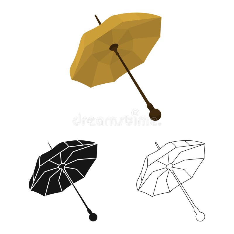 Vector Design of Parasol and Spring Logo. Set of Parasol and Classic ...