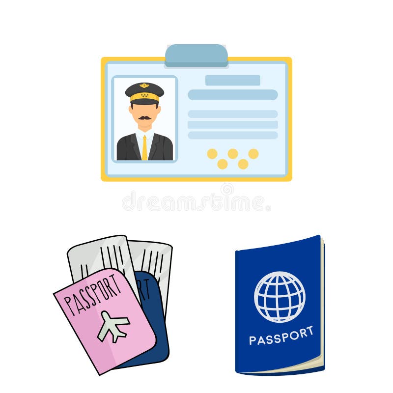 Isolated Object Of Passport And Travel Icon Set Of Passport And Paper