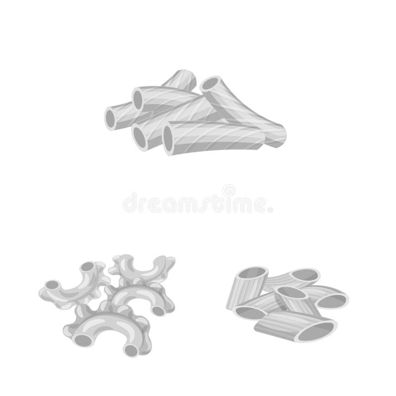 Vector Design of Pasta and Carbohydrate Symbol. Collection of Pasta and ...