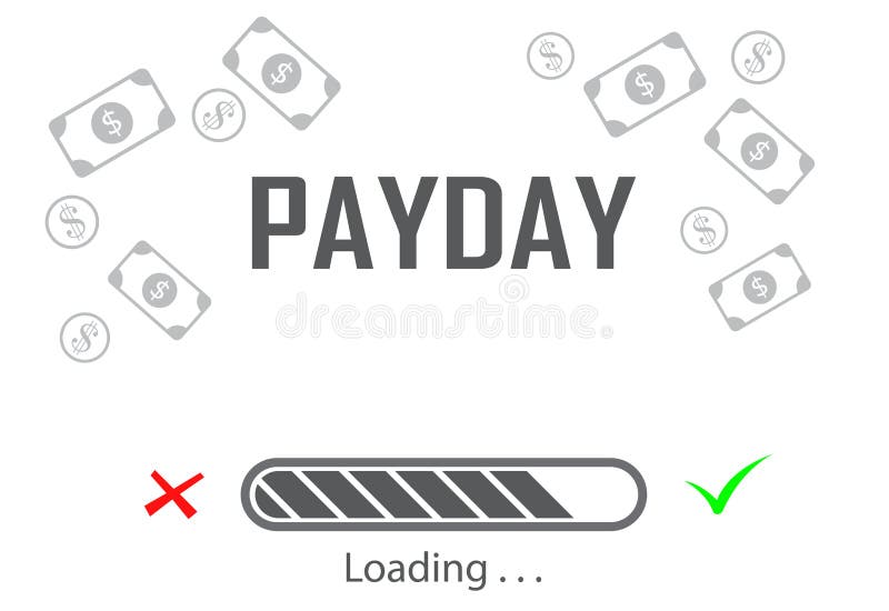Payday loading bar stock vector. Illustration of salary - 129703020