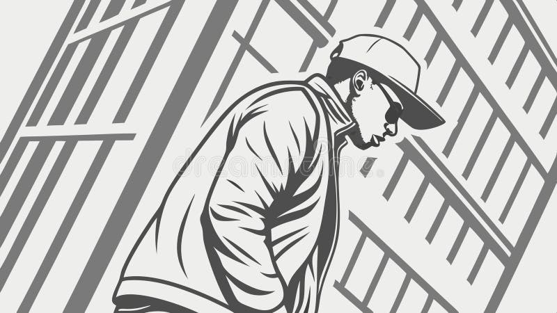 Pensive Man Looking Up Vector, Thoughtful and Reflective Design Element ...