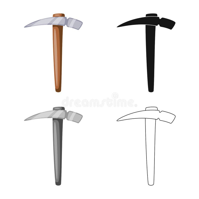 Vector Design of Pickaxe and Pick Symbol. Collection of Pickaxe and ...