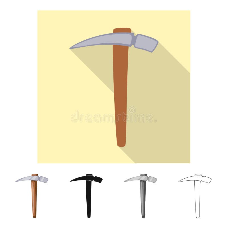 Vector Design of Pickaxe and Pick Symbol. Collection of Pickaxe and ...