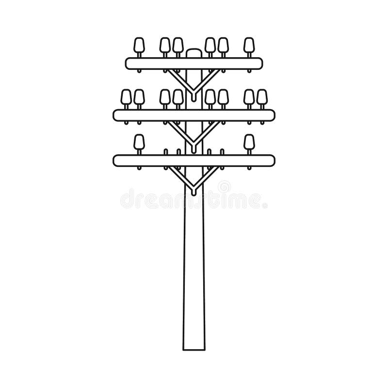 Wooden Pillar Electricity Transmission Line Stock Illustrations – 47 ...