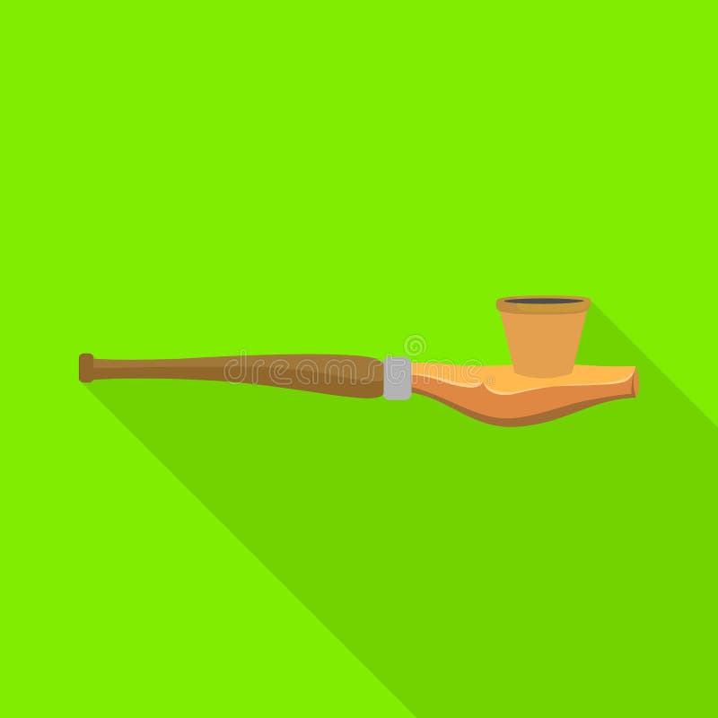 Vector Design of Pipe and Marijuana Symbol. Graphic of Pipe and Smoking ...