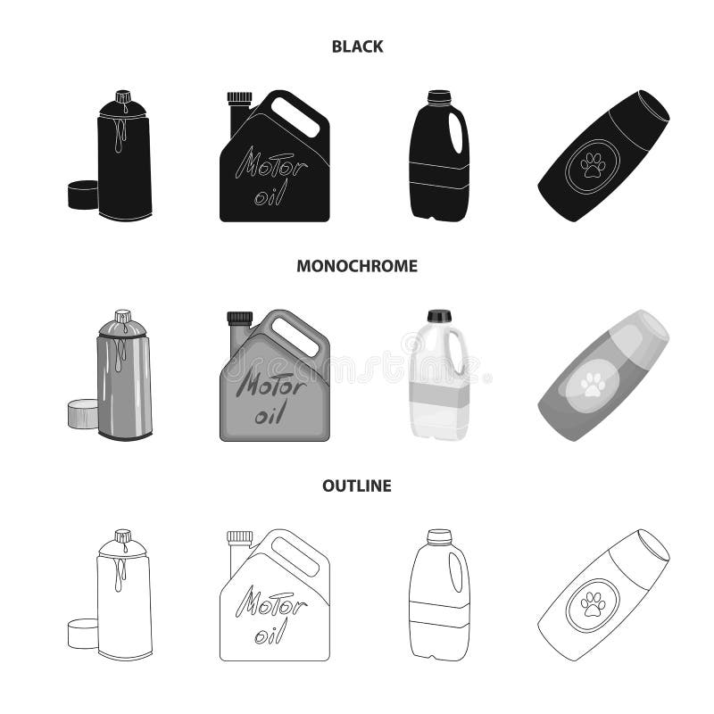 Vector Design of Plastic and Container Icon. Collection of Plastic and ...
