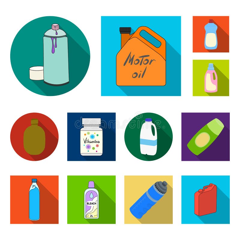 Vector Design of Plastic and Container Icon. Set of Plastic and ...