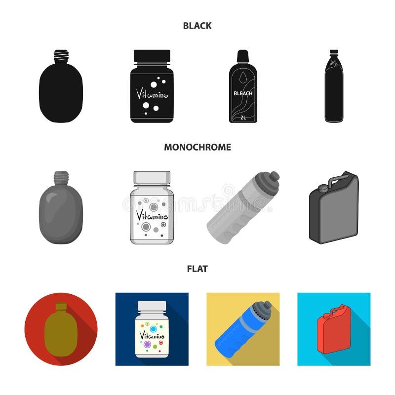 Vector Design of Plastic and Container Icon. Set of Plastic and ...