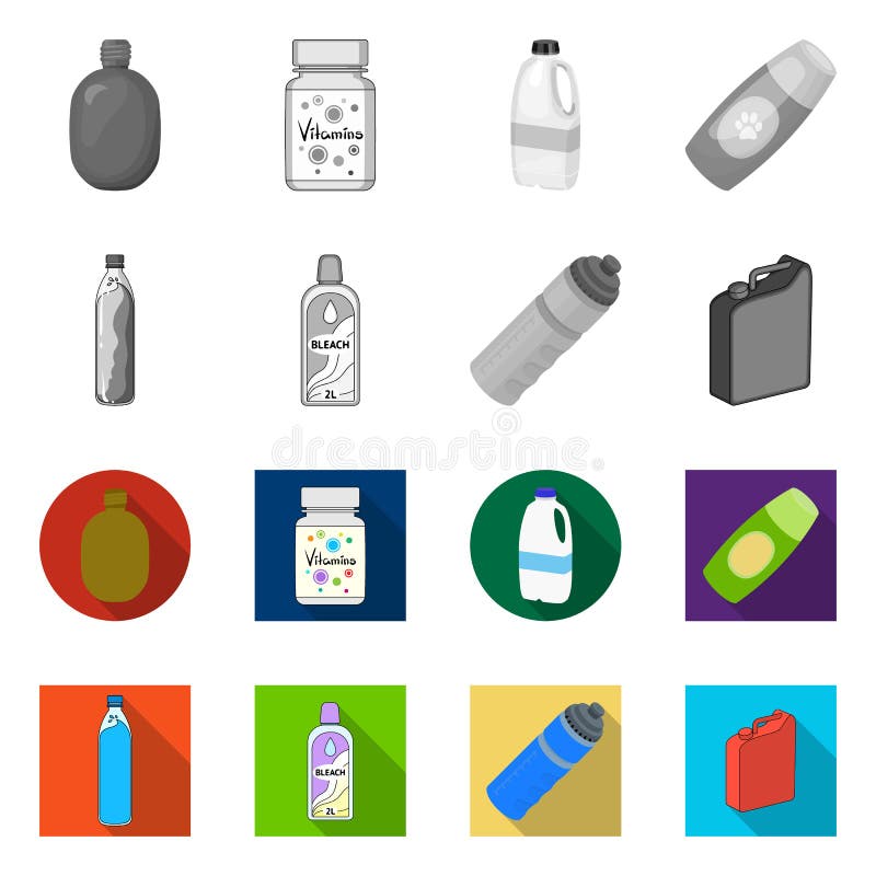 Vector Design of Plastic and Container Logo. Collection of Plastic and ...