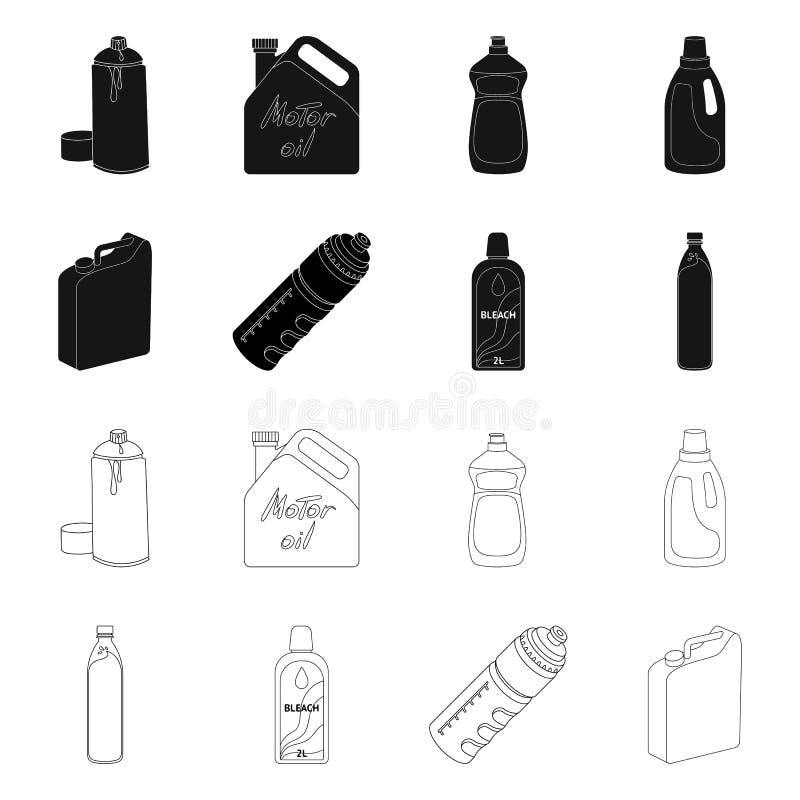 Vector Design of Plastic and Container Logo. Set of Plastic and ...