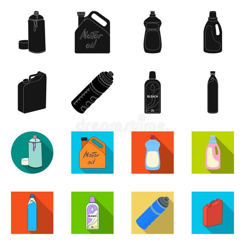 Isolated Object of Plastic and Container Icon. Set of Plastic and ...