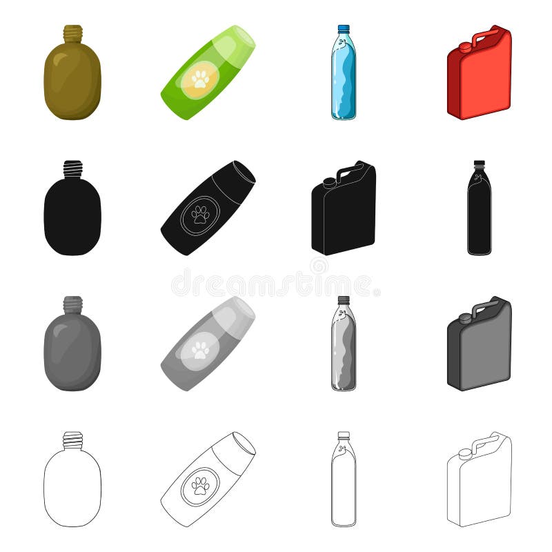 Isolated Object of Plastic and Container Icon. Set of Plastic and ...
