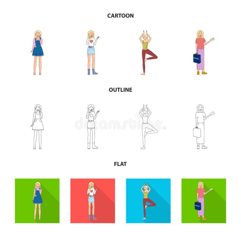 Vector Design of Posture and Mood Logo. Collection of Posture and ...