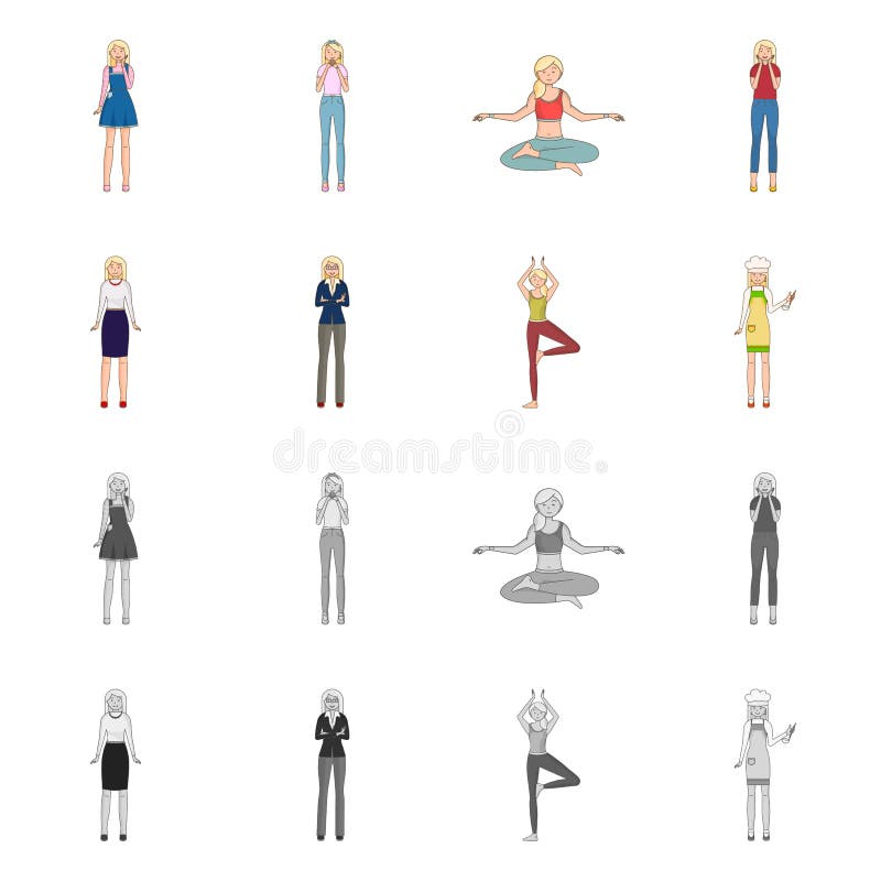 Vector Design of Posture and Mood Logo. Collection of Posture and ...