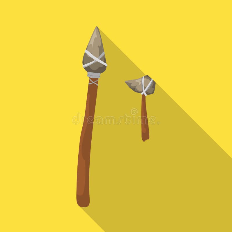 Isolated Object of Prehistoric and Arrow Icon. Collection of ...