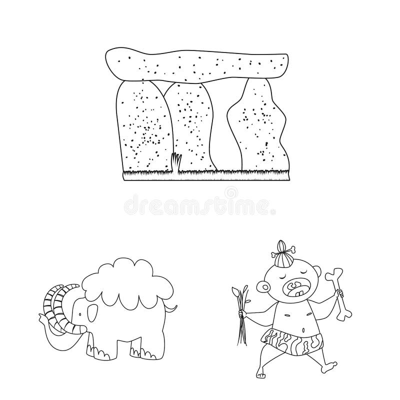 Vector Design of Primitive and Archeology Symbol. Set of Primitive and ...