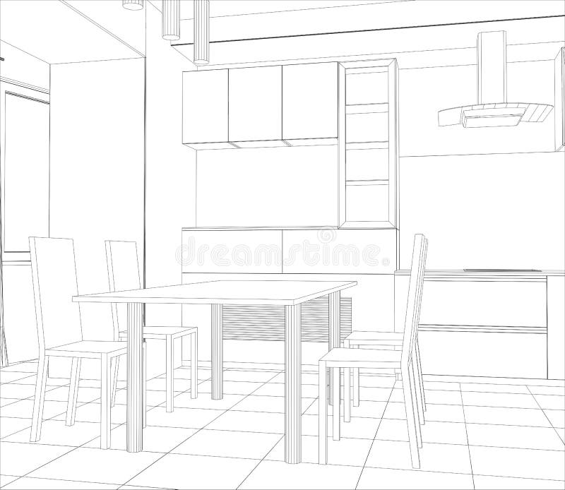 Vector Design Process in Wire-frame Illustration Stock Vector ...